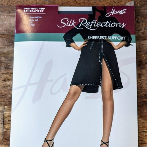 Hanes | Accessories | Hanes Silk Reflections Control Top Size Ab Jet ...